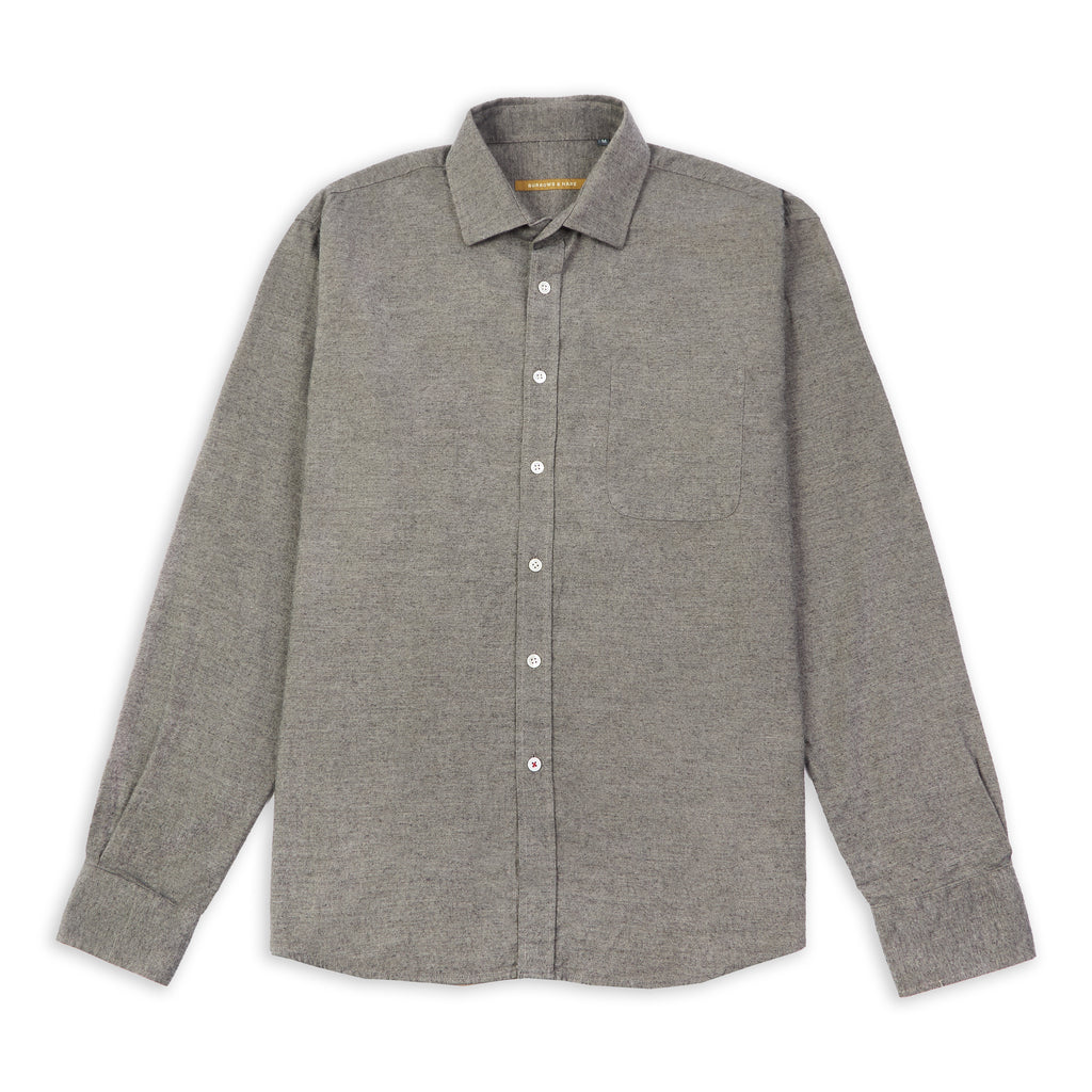 Graphite Shirt Grey - Burrows & Hare-Men's Classic Shirts