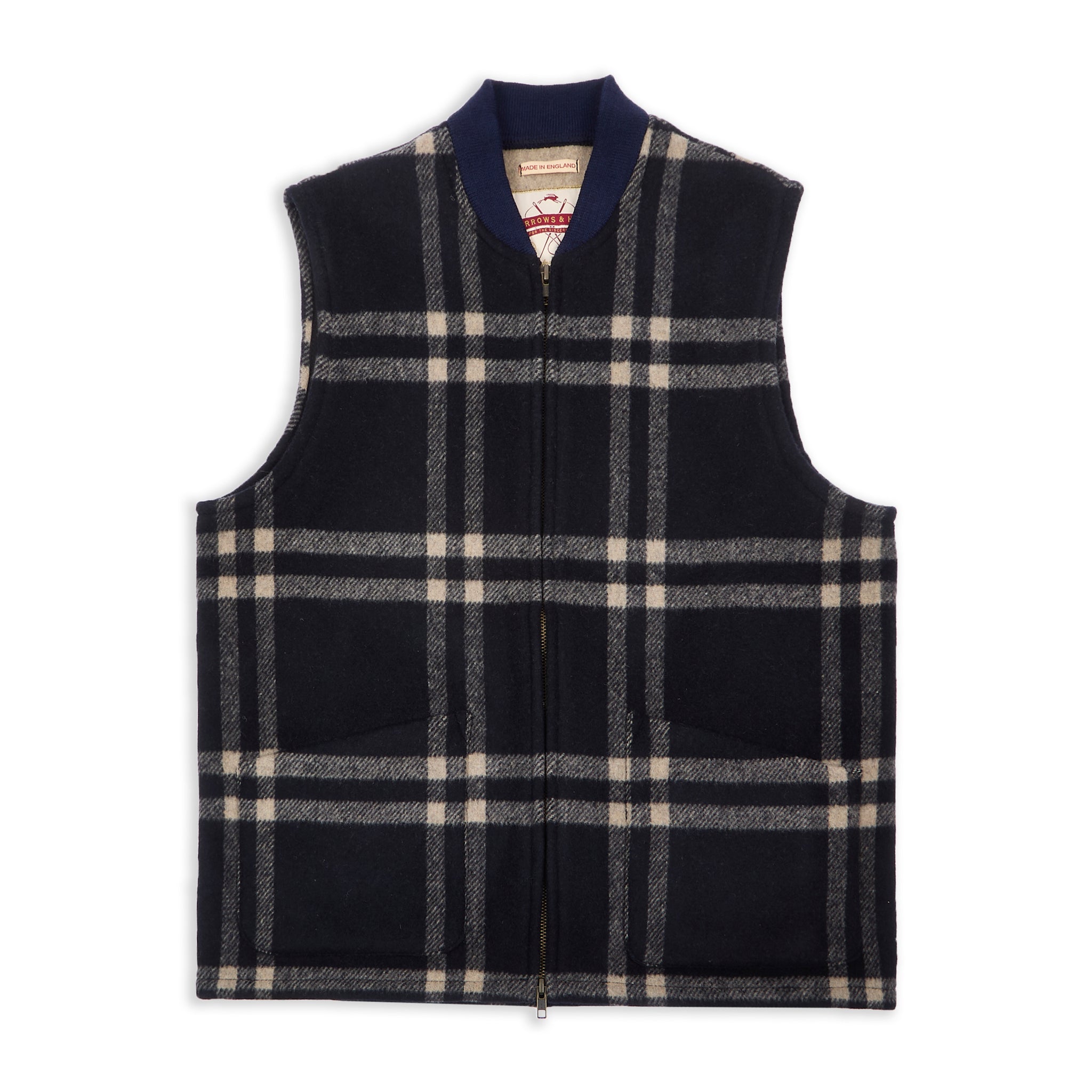 Wool Gilet Navy Stylish & Versatile - Burrows & Hare