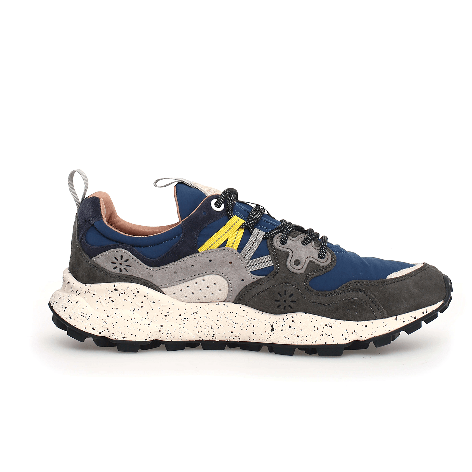 Yamano 3 Suede/Nylon Grey-Navy | Flower Mountain | Burrows & Hare