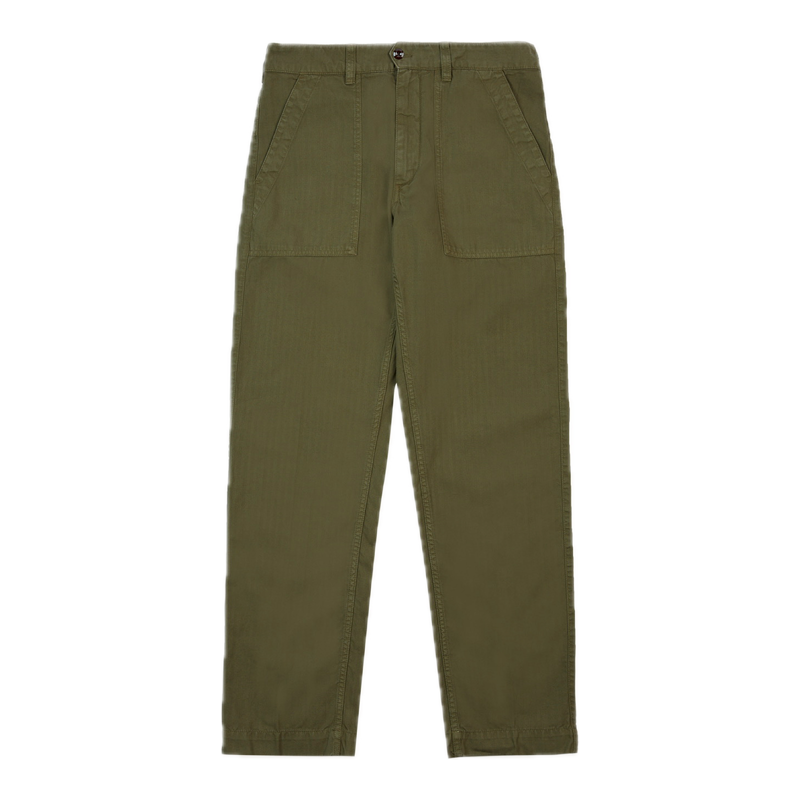 Drake's Fatigue Trousers - Olive | Burrows & Hare