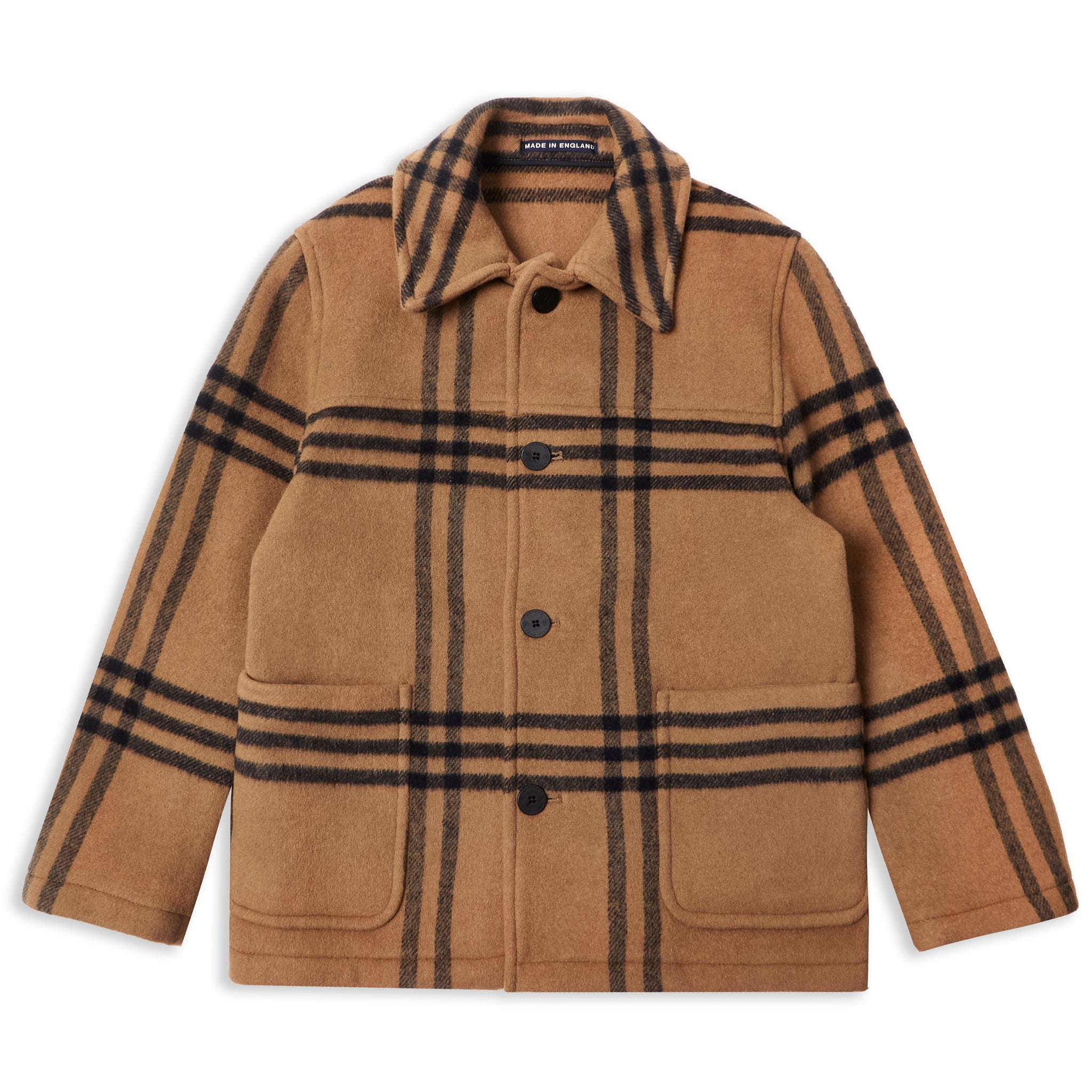 Pembroke Jacket - Camel Check | Burrows & Hare