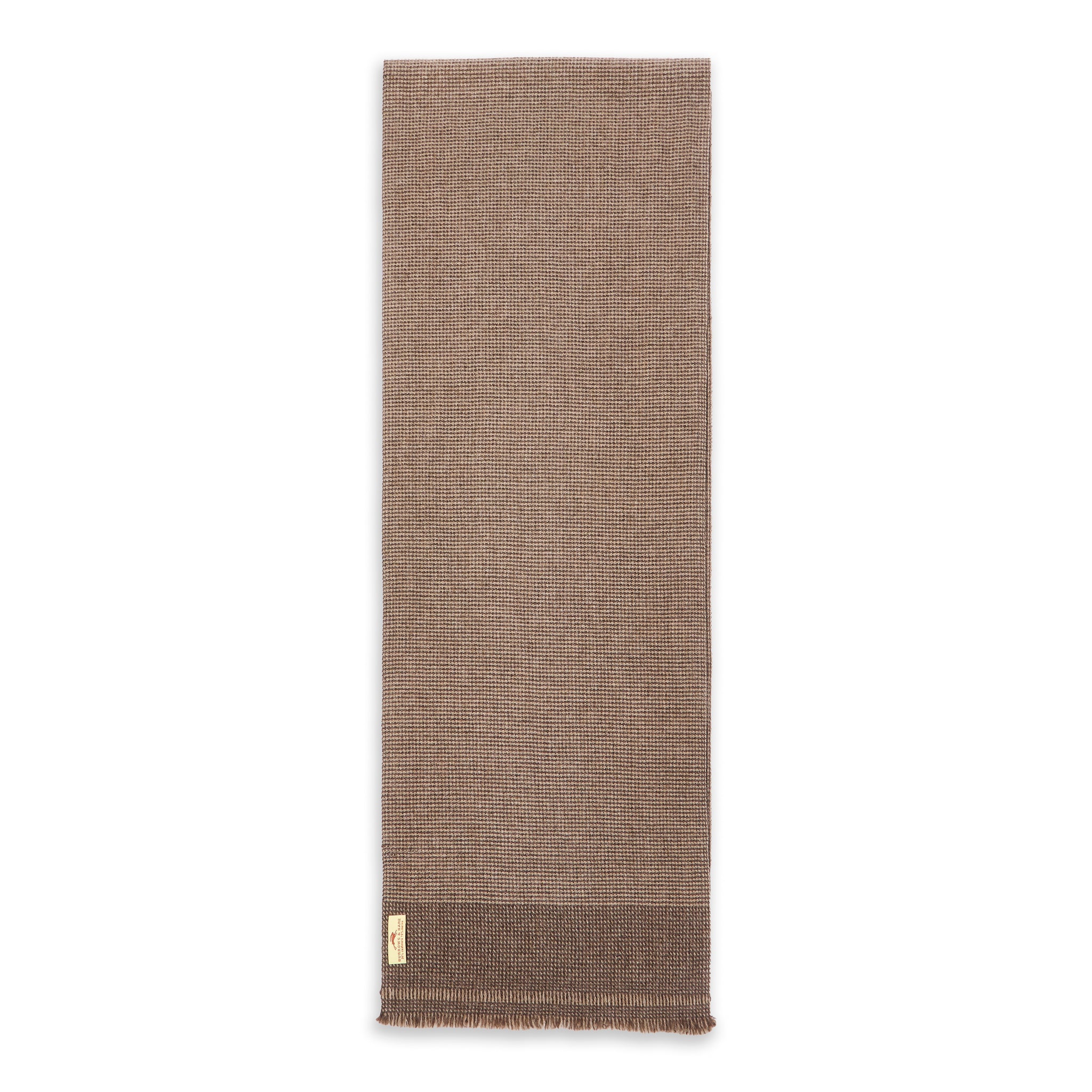 Burrows & Hare Cashmere & Merino Wool Scarf - Brown