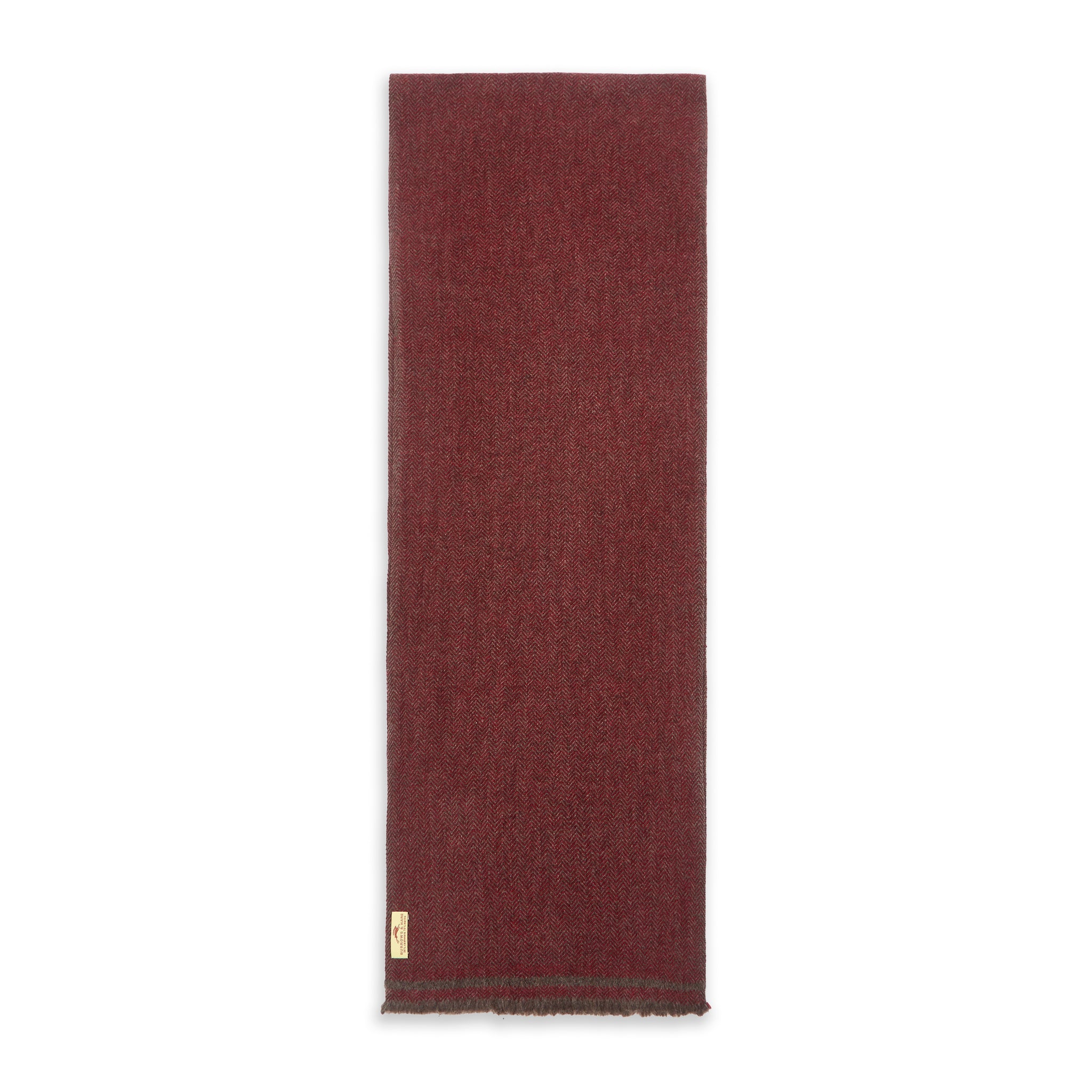 Burrows & Hare Cashmere & Merino Wool Scarf - Burgundy