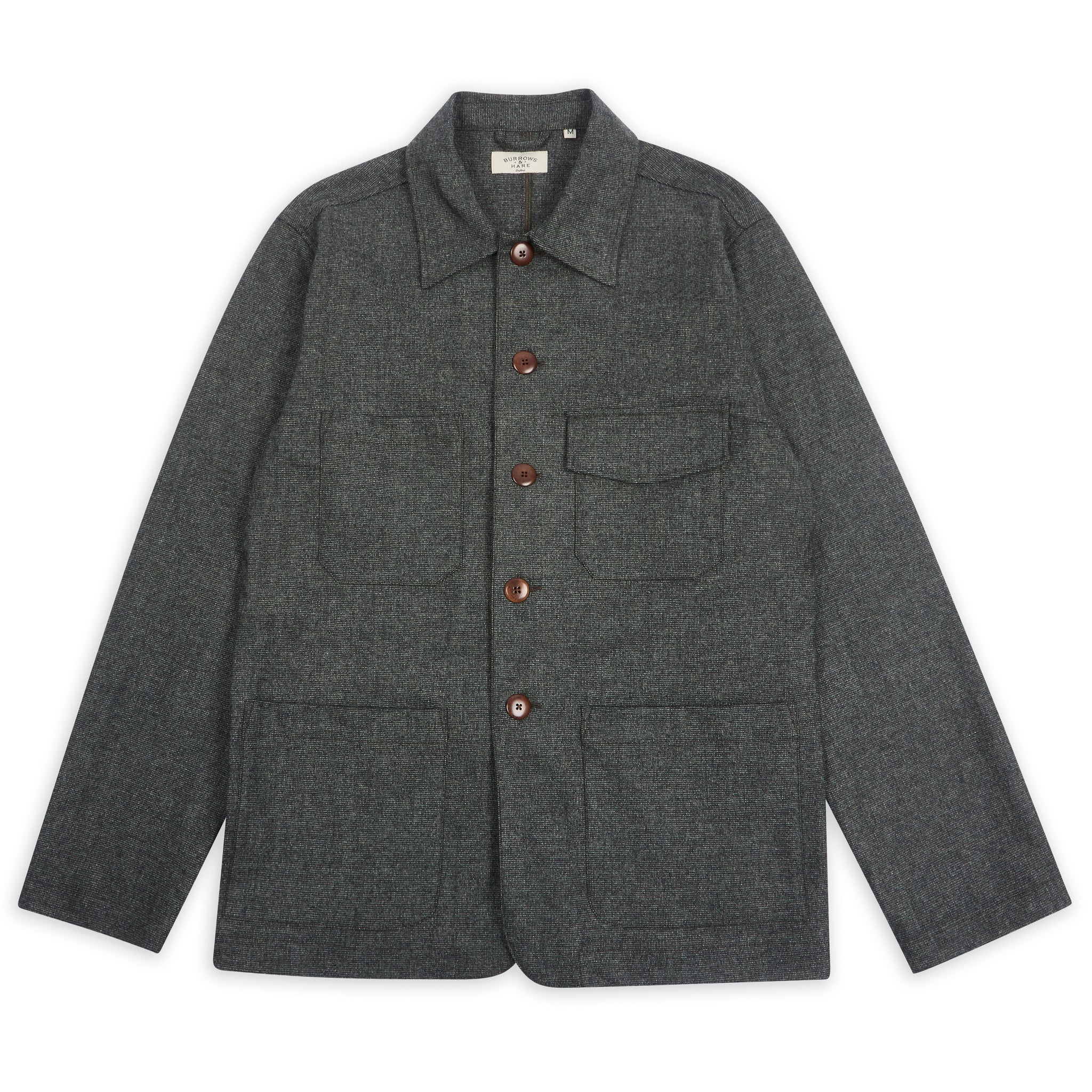 Wool Jericho Jacket - Green | Burrows & Hare