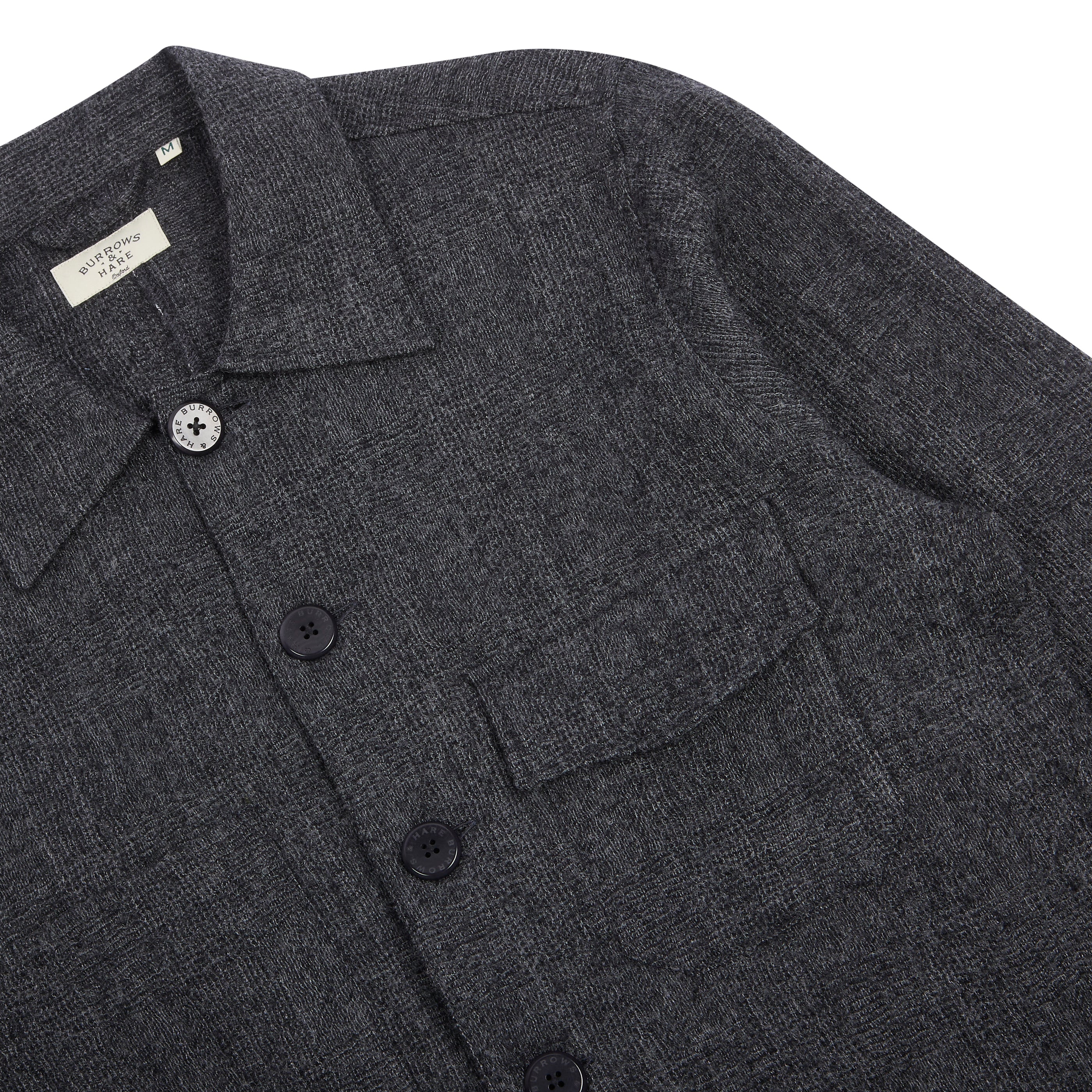 Wool Jericho Jacket - Dark Grey | Burrows & Hare