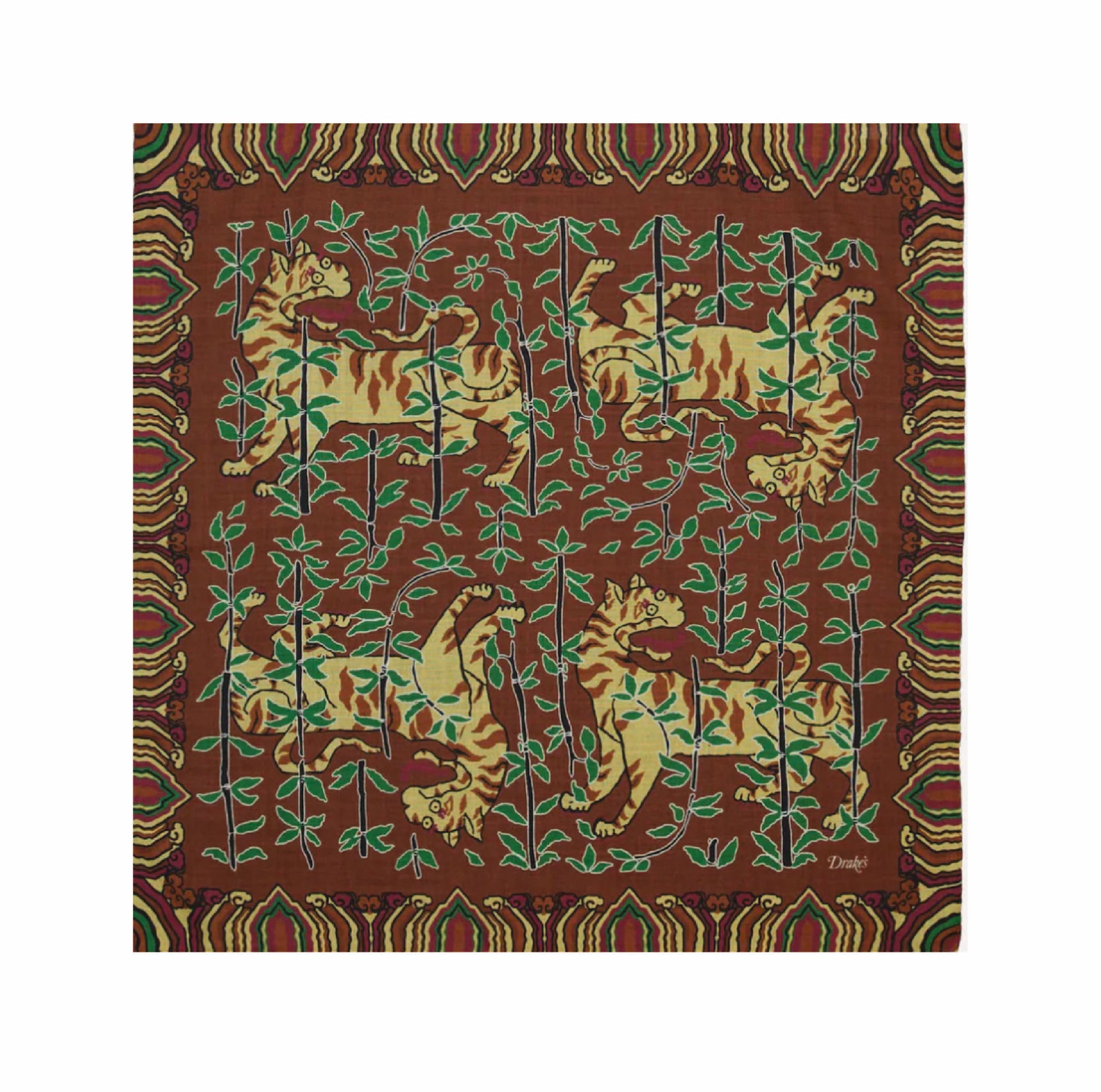 Brown Tigers Print Bandana | Burrows & Hare
