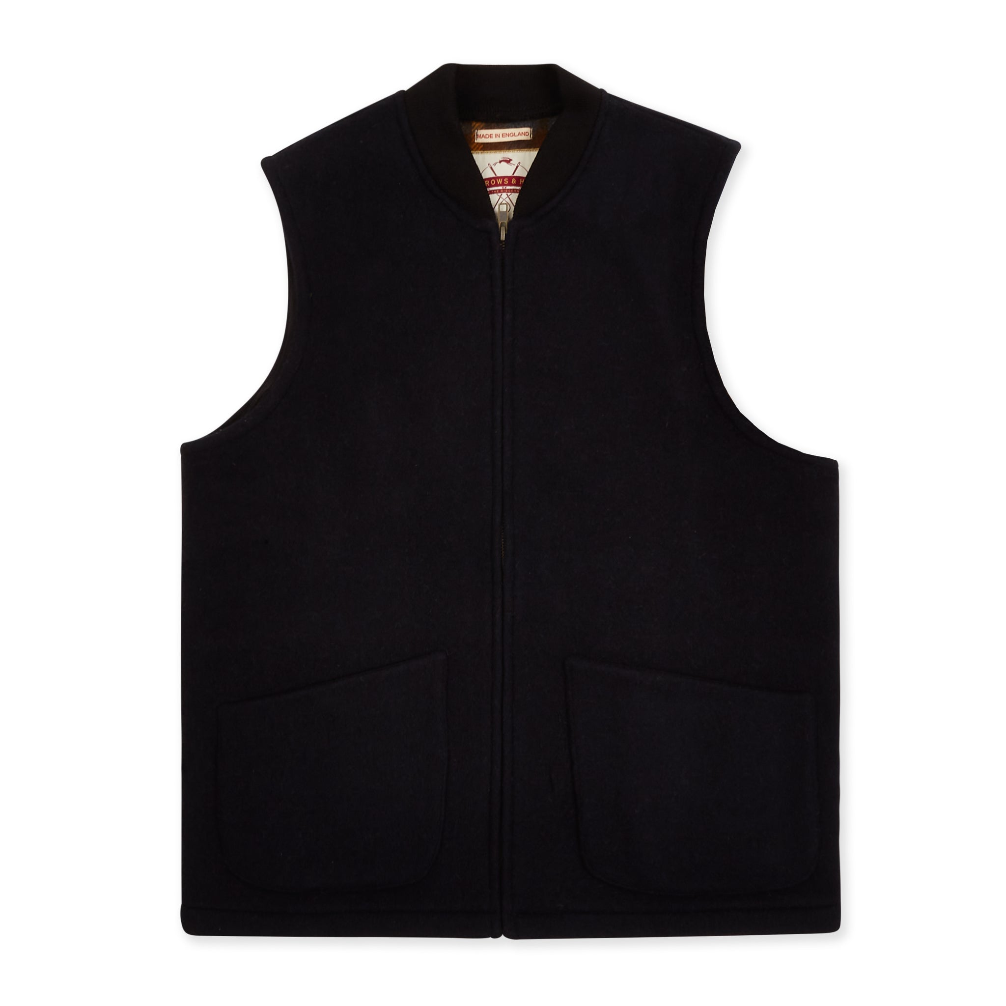 Wool Gilet Navy Stylish & Versatile - Burrows & Hare