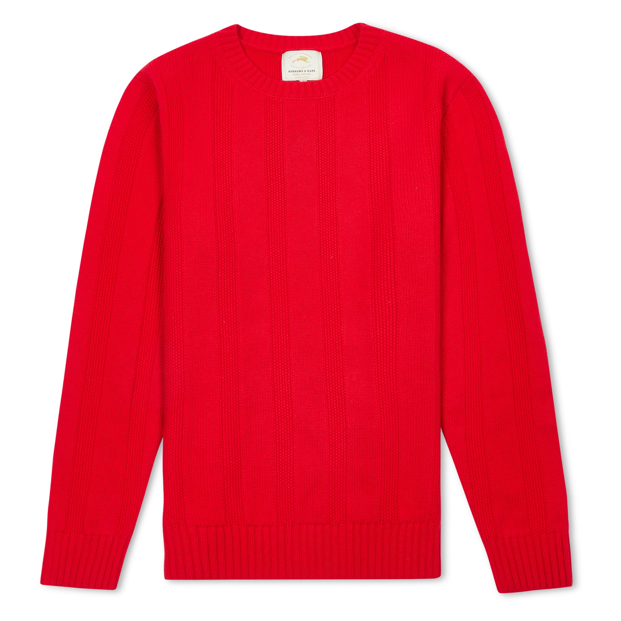 Burrows & Hare Seed Stitch Jumper - Red