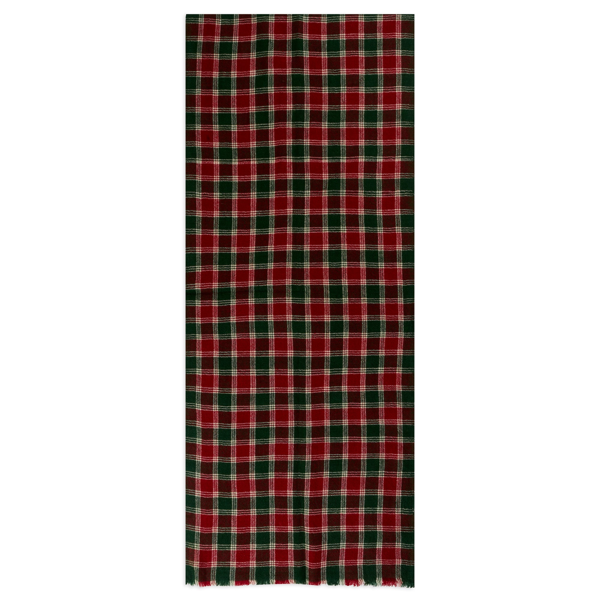 Cashmere & Merino Wool Scarf Tartan Green - Burrows & Hare