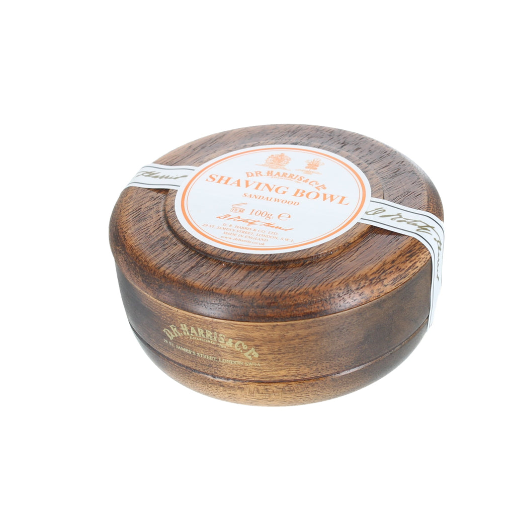 D.R. Harris Sandalwood Shaving Soap & Mahogany Bowl – Burrows & Hare